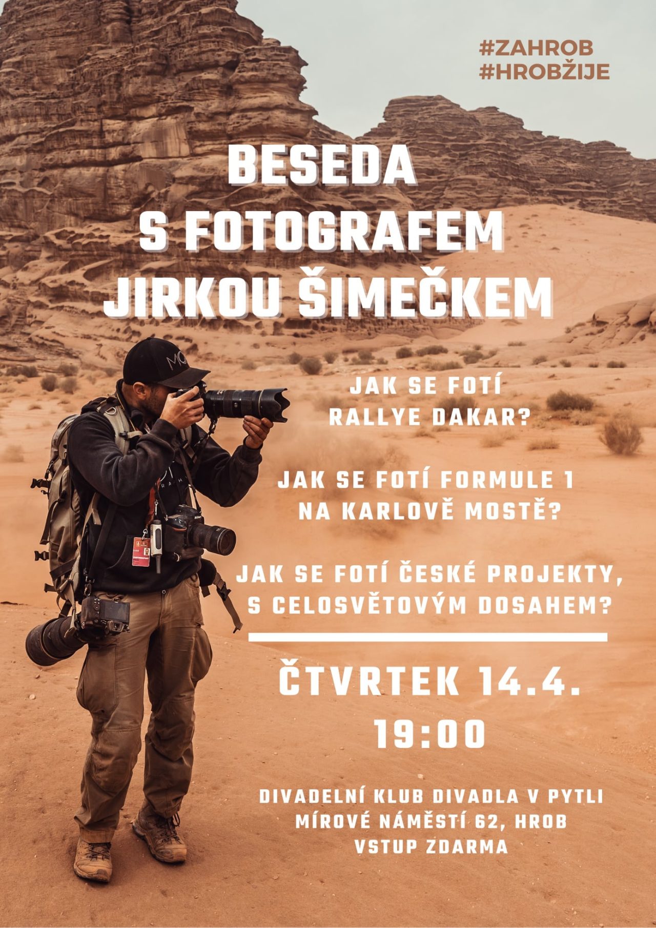 Beseda s fotografem Jirkou Šimečkem | Divadlo V Pytli